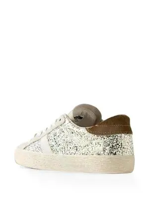 D.a.t.e. Hill Glitter-embellished Panelled Sneakers