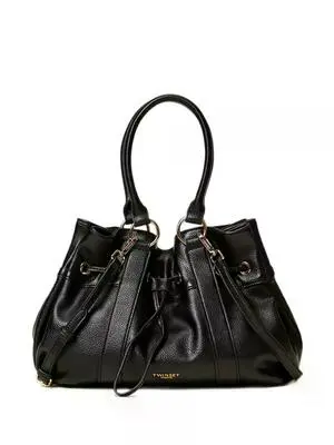 TWINSET Shopper Bag With Ruching - Black