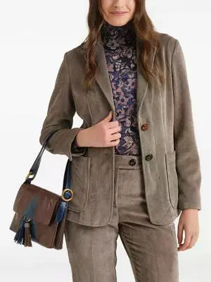 Malìparmi Corduroy-velvet Blazer - Grey