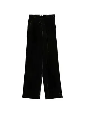 GENTRYPORTOFINO Velvet Elasticated-waistband Palazzo Pants