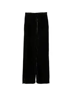 GENTRYPORTOFINO Velvet Elasticated-waistband Palazzo Pants