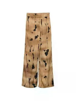 GENTRYPORTOFINO Abstract-print Elasticated-waist Palazzo Pants