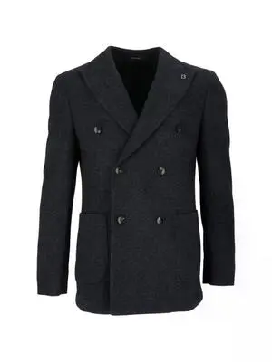 BRERA Double-breasted Textured Blazer