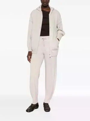 PANICALE Ribbed-knit Drawstring Track Pants - Neutrals