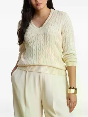 Ralph Lauren Cable-knit V-neck Sweater