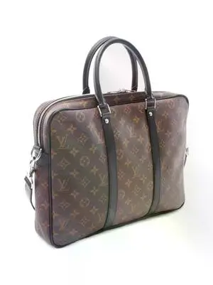 LOUIS VUITTON 2010s Pm Porte-documents Voyage Monogram Macassar Briefcase