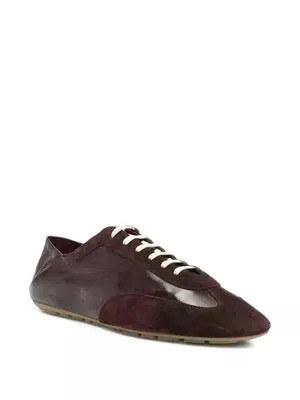 Saint Laurent Lewis Suede-panelled Leather Sneakers