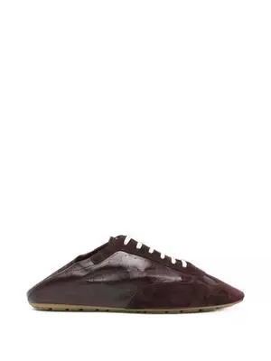 Saint Laurent Lewis Suede-panelled Leather Sneakers
