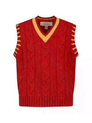 ERL Cable-knit Vest - Red