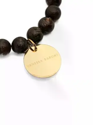 VANESSA BARONI Mini Logo-charm Beaded Bracelet
