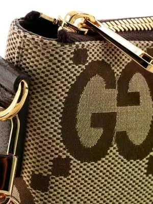 Gucci Zip Messenger Bag Jumbo Gg Canvas Crossbody Bag