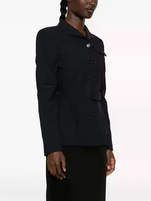 Prada 1990s Belted Jacket - Blue