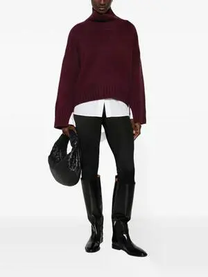 Soft Goat Girlfriend Turtleneck Sweater - Red