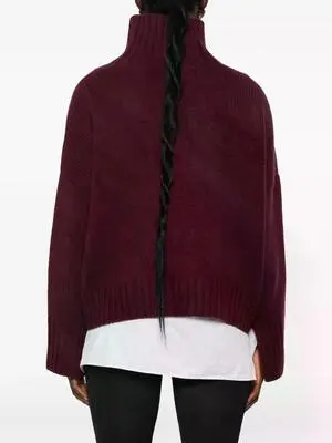 Soft Goat Girlfriend Turtleneck Sweater - Red