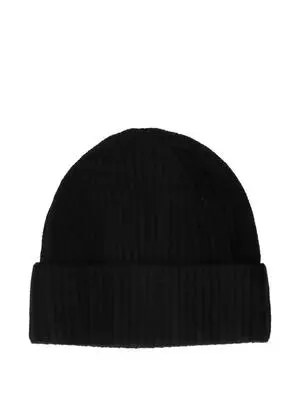 MC2 SAINT BARTH Moss Ribbed-knit Wool Beanie Hat - Black