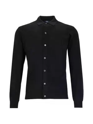Fedeli Button-up Knitted Cardigan - Black