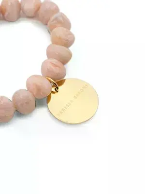 VANESSA BARONI Mini Logo-pendant Beaded Bracelet
