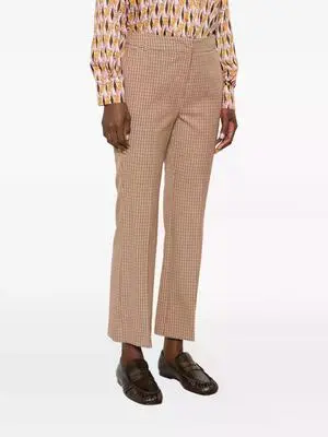 I BLUES Check-pattern Tailored Trousers
