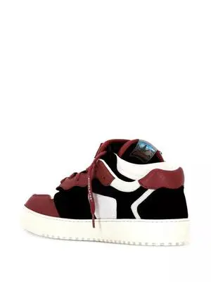 Off-White Suede-panelled Sneakers - Red