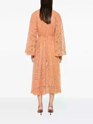 Zimmermann Lace-overlay Ruffled Midi Dress
