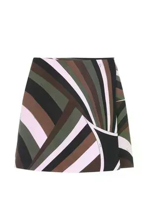 Emilio Pucci Iride Print Silk Skirt - Green