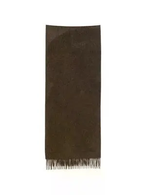 Zegna Fringed-hem Scarf - Brown
