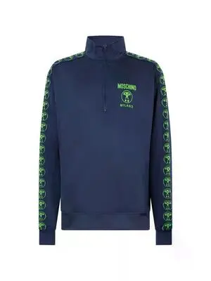 Moschino Logo-embroidered Half-zip Sweatshirt
