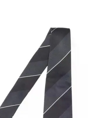 Junya Watanabe Striped Silk Tie