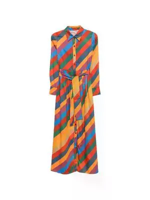 CONNOR&BLAKE Diagonal-stripe Maxi Dress