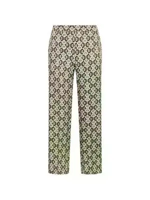 Malìparmi Orbit-print Straight-leg Trousers - Grey