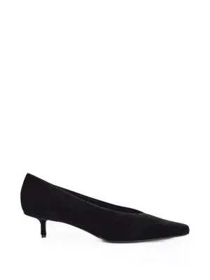 Loulou De Saison Giada Velvet Kitten-heel Pumps - Black