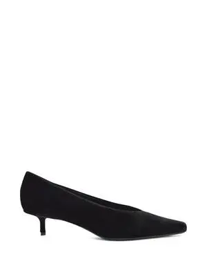 Loulou De Saison Velvet Kitten-heel Pumps - Black
