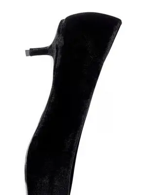 Loulou De Saison Velvet Kitten-heel Pumps