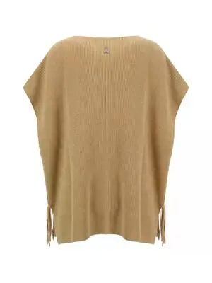 Patrizia Pepe Fringe-trim Knitted Poncho