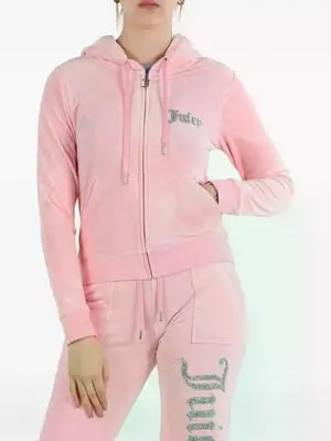 Juicy Couture Rhinestone-logo Zip-up Hoodie