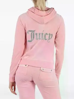 Juicy Couture Rhinestone-logo Zip-up Hoodie
