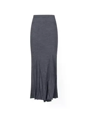 Junya Watanabe Panelled Wool Skirt - Grey