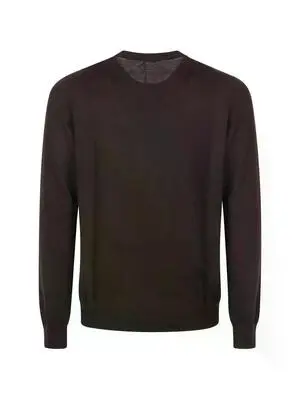 Tagliatore Crew-neck Knitted Sweater - Brown