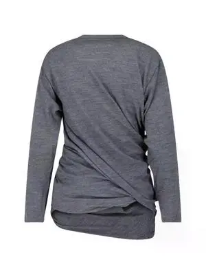 Junya Watanabe Draped Long-sleeve T-shirt - Grey