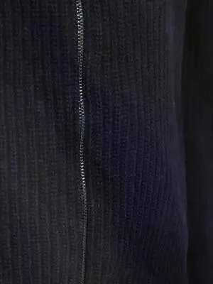 Tagliatore Ribbed-knit Zip-up Cardigan