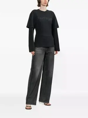COURREGES Logo-print Layered T-shirt