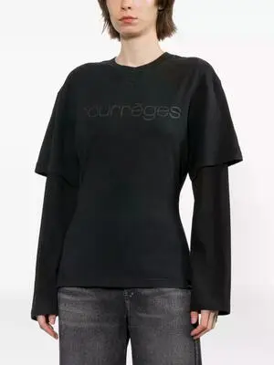 COURREGES Logo-print Layered T-shirt