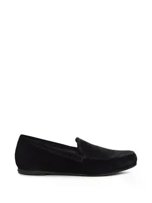 Loulou De Saison Bert Velvet Loafers - Black