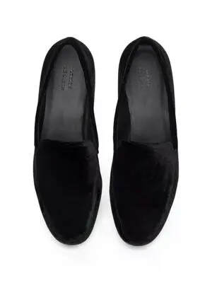 Loulou De Saison Bert Velvet Loafers - Black
