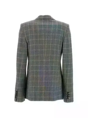 Stella McCartney Prince Of Wales-check Wool Blazer Grey