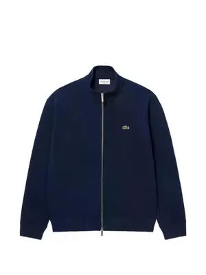 Lacoste Logo-patch Zip-up Sweatshirt - Blue