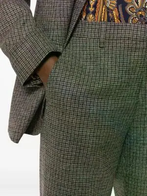 Etro Check Straight-leg Trousers