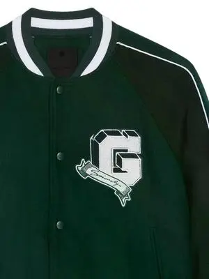 Givenchy College Varsity Jacket In Wool - Green