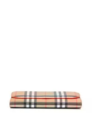 Burberry 2000-2017 House Check Coated Canvas Halton Continental Wallet Long Wallets