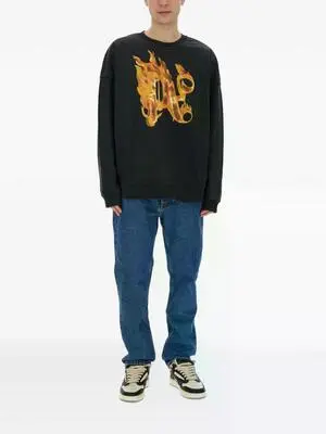 Palm Angels Burning Monogram Sweatshirt